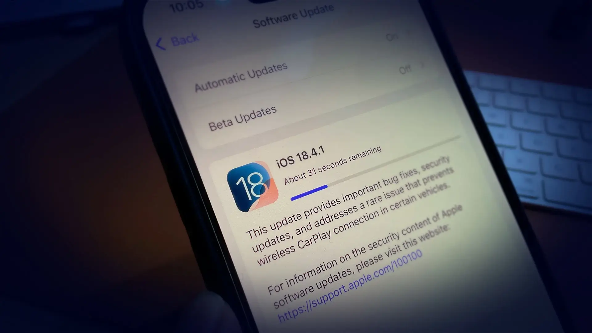 iOS 18.4.1 Security Update